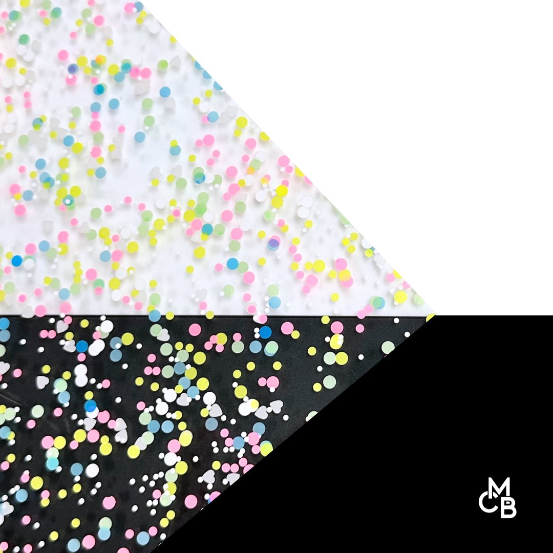 1/8" Dreamy Glitter Dots Cast Acrylic Sheets – Custom Made Better