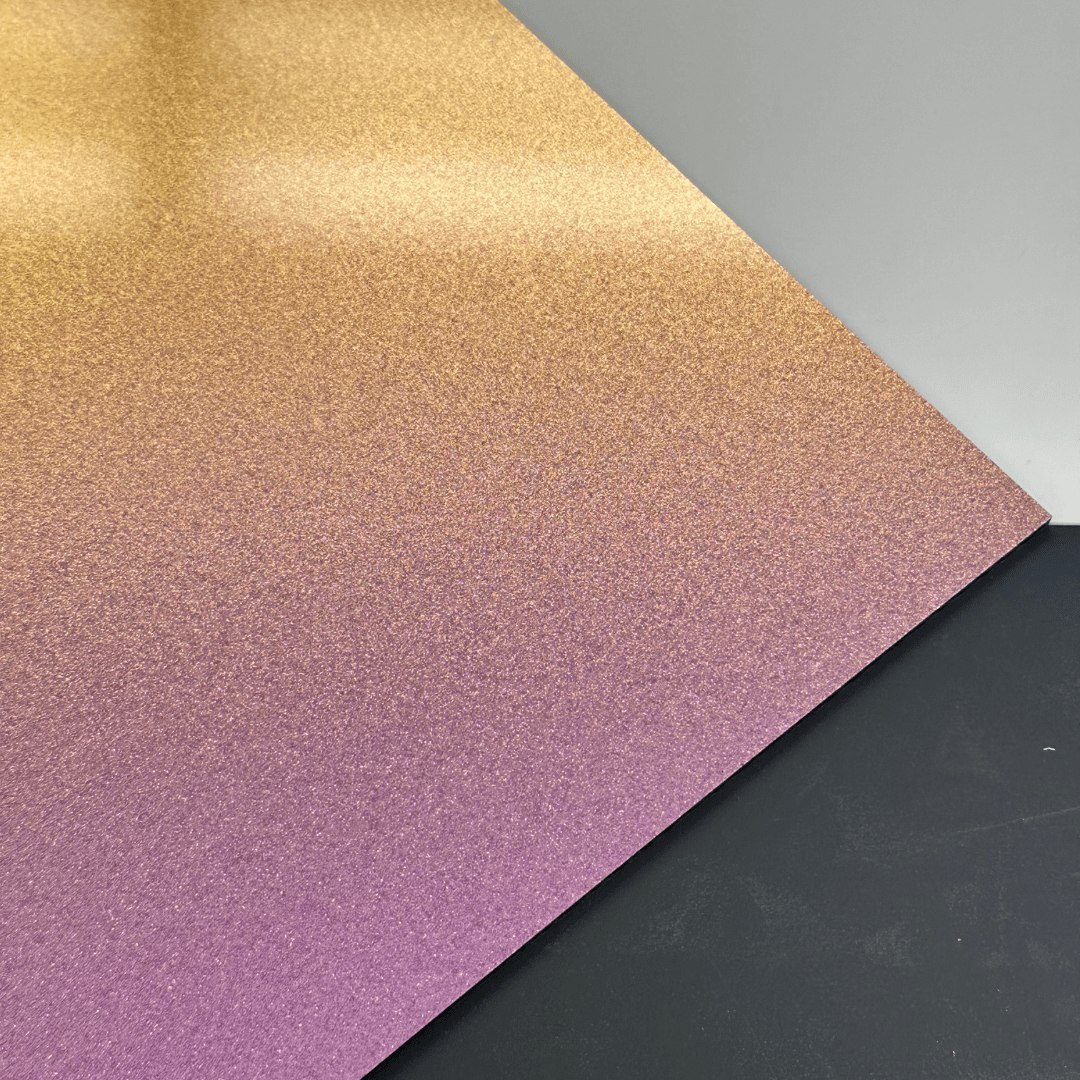 1/8" Pink/Rose Gold ColorShift Shimmer Glitter Engraves Black Cast Acr ...