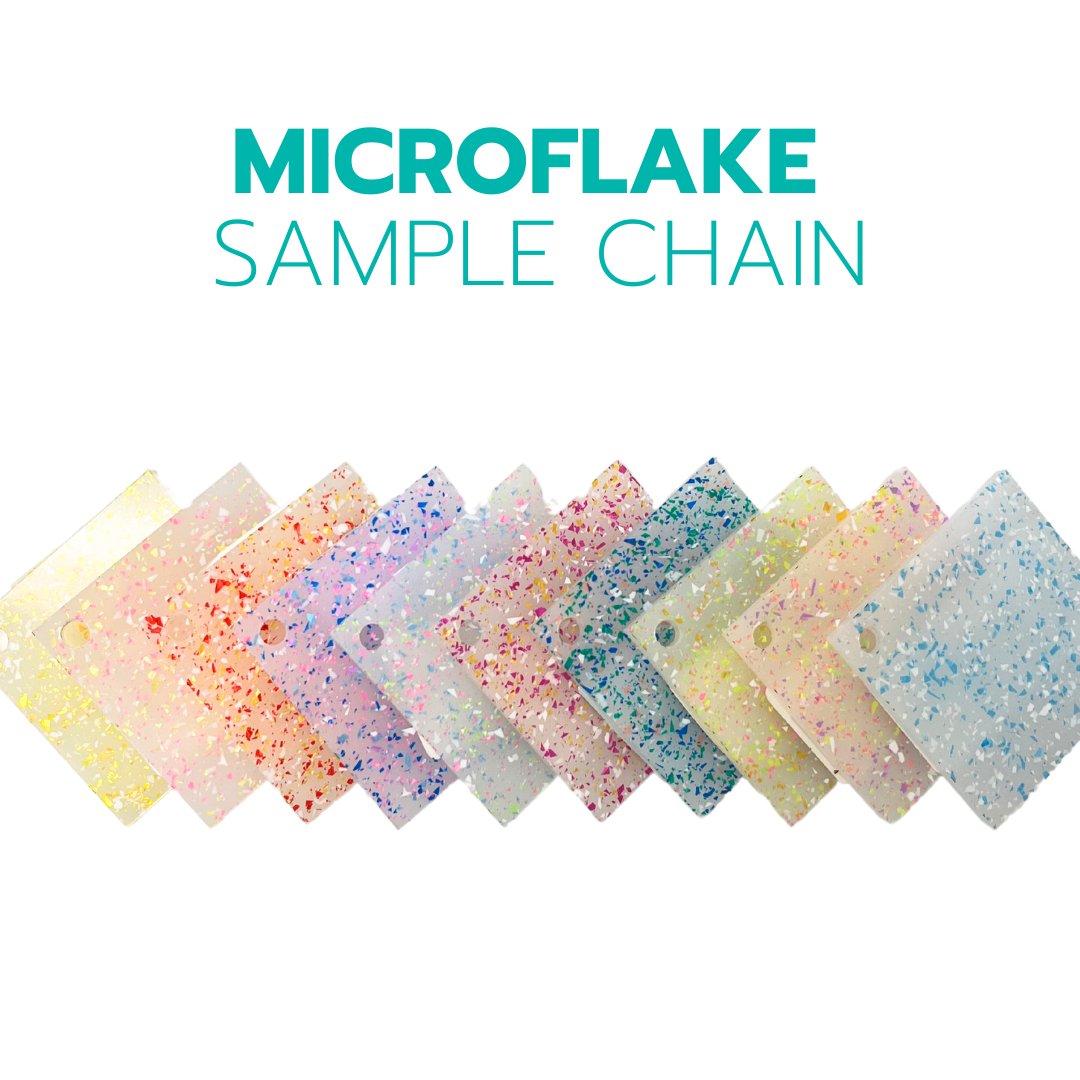 2" Sample Bundle - Microflake Glitters Acrylic Sheets – Custom Made Better
