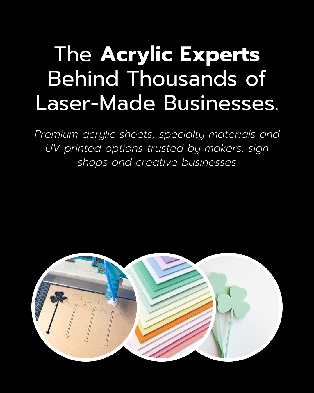 Acrylic Sheets Supplier - Laser Cutter Supplies - CMB Acrylics – Custom ...