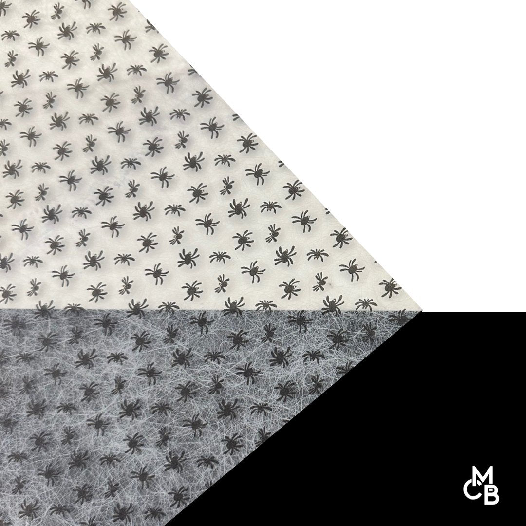 1/8" Black Spiders on Tangled Web Fiber Pattern Acrylic Sheet CMB PRES ...