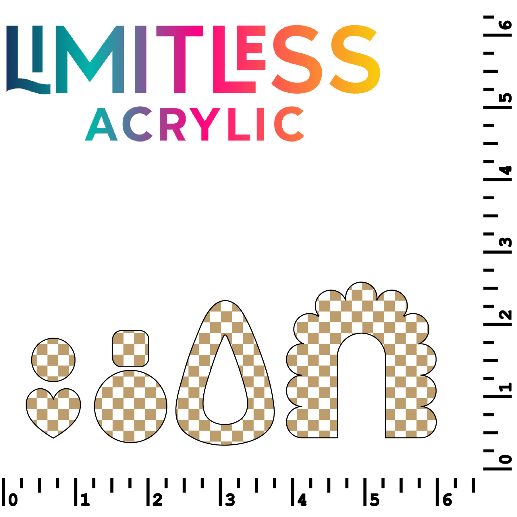 BYO Pattern Acrylic Sheets - Checkered Pattern – Custom Made Better