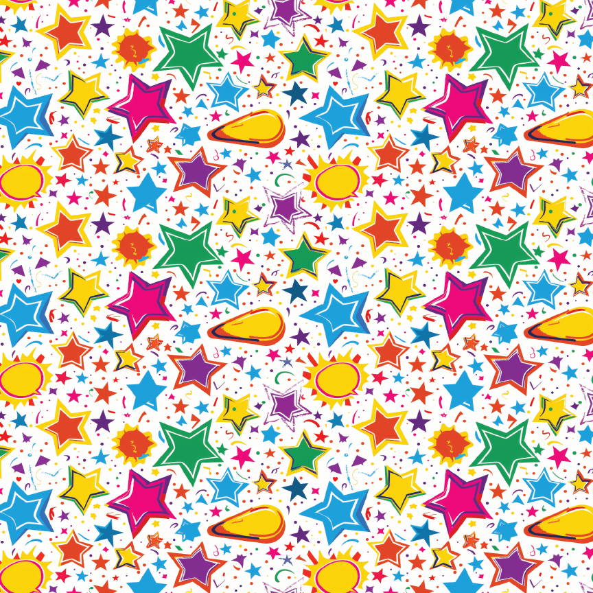 Colorful Cartoony Stars Pattern Acrylic Sheets – Custom Made Better