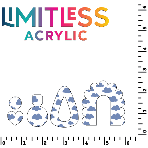 Periwinkle Clouds Pattern Acrylic Sheets – Custom Made Better