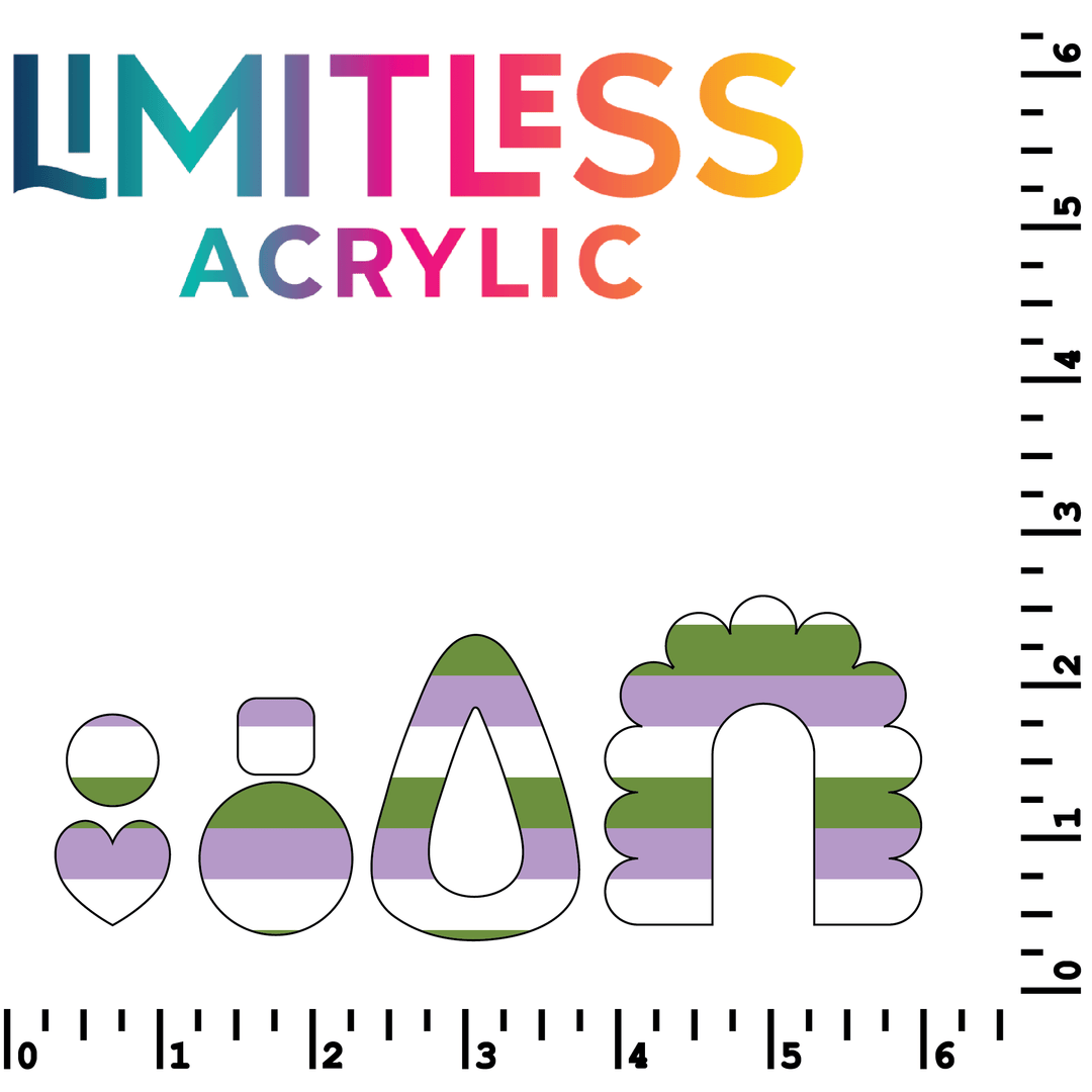 P0881 | Pride Flag - Genderqueer Pattern Acrylic Sheets – Custom Made ...