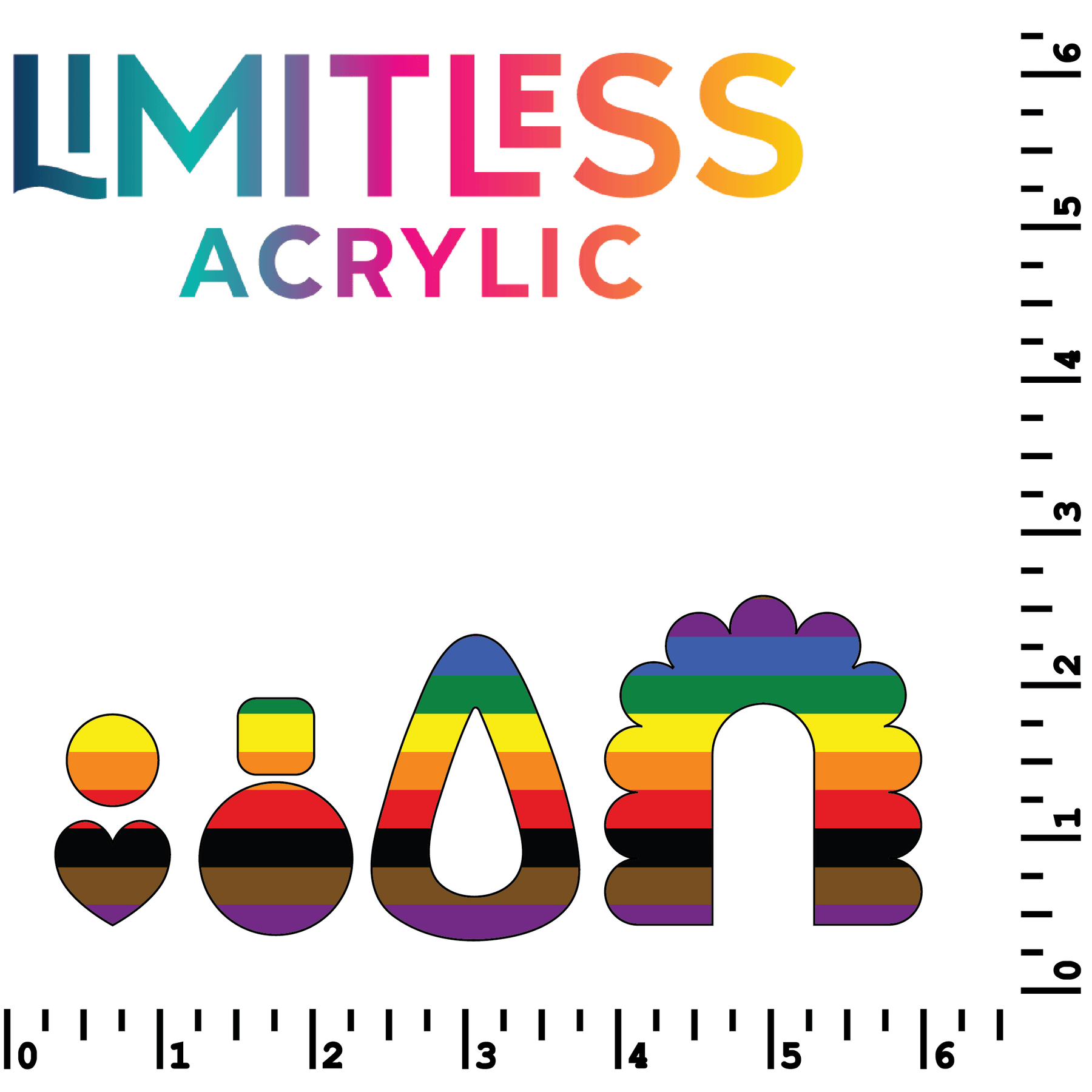 Pride Flag - POC Inclusive Pattern Acrylic Sheets – Custom Made Better