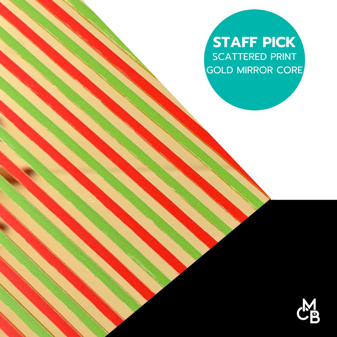 Red & Green Brushstroke Stripes Pattern Acrylic Sheets – Custom Made Better