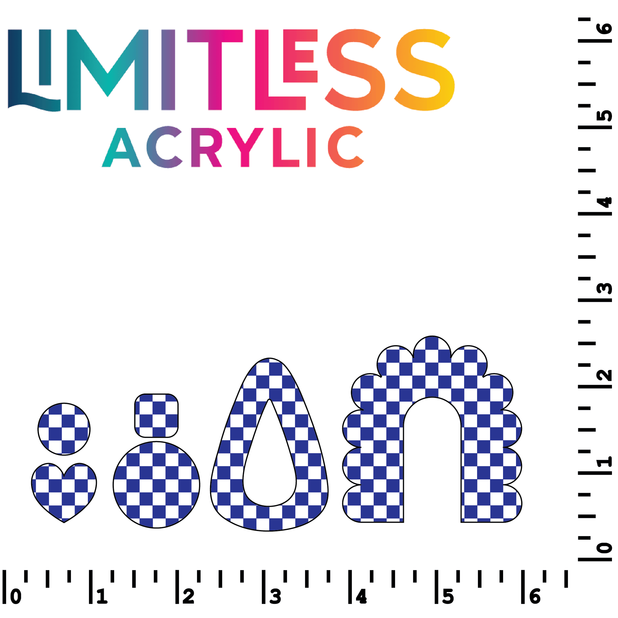 P0776 | Royal Blue Checkered Pattern Acrylic Sheet – Custom Made Better