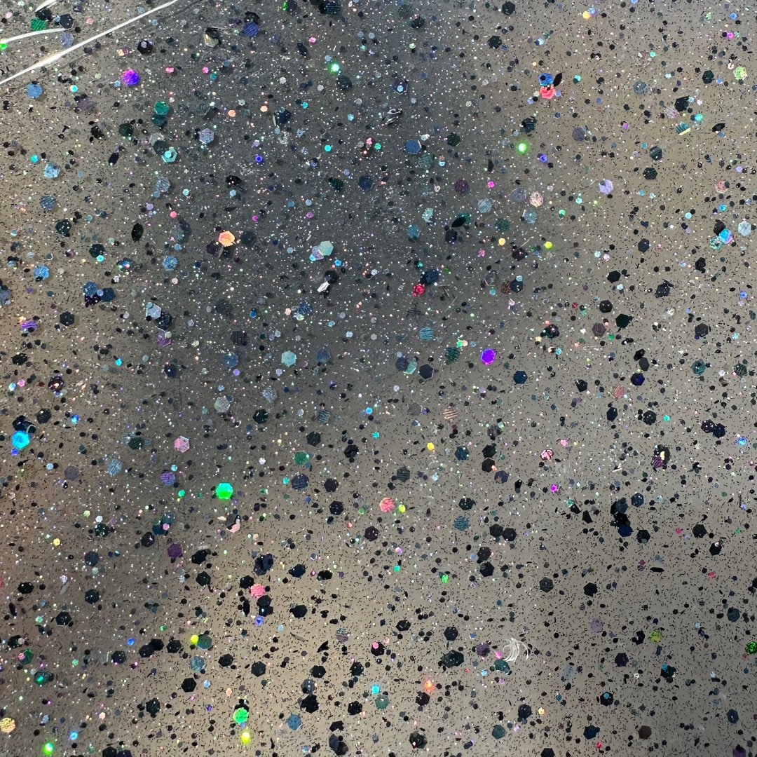 1/8" Holographic Black Hexy Glitter Dots Cast Acrylic Sheets – Custom ...