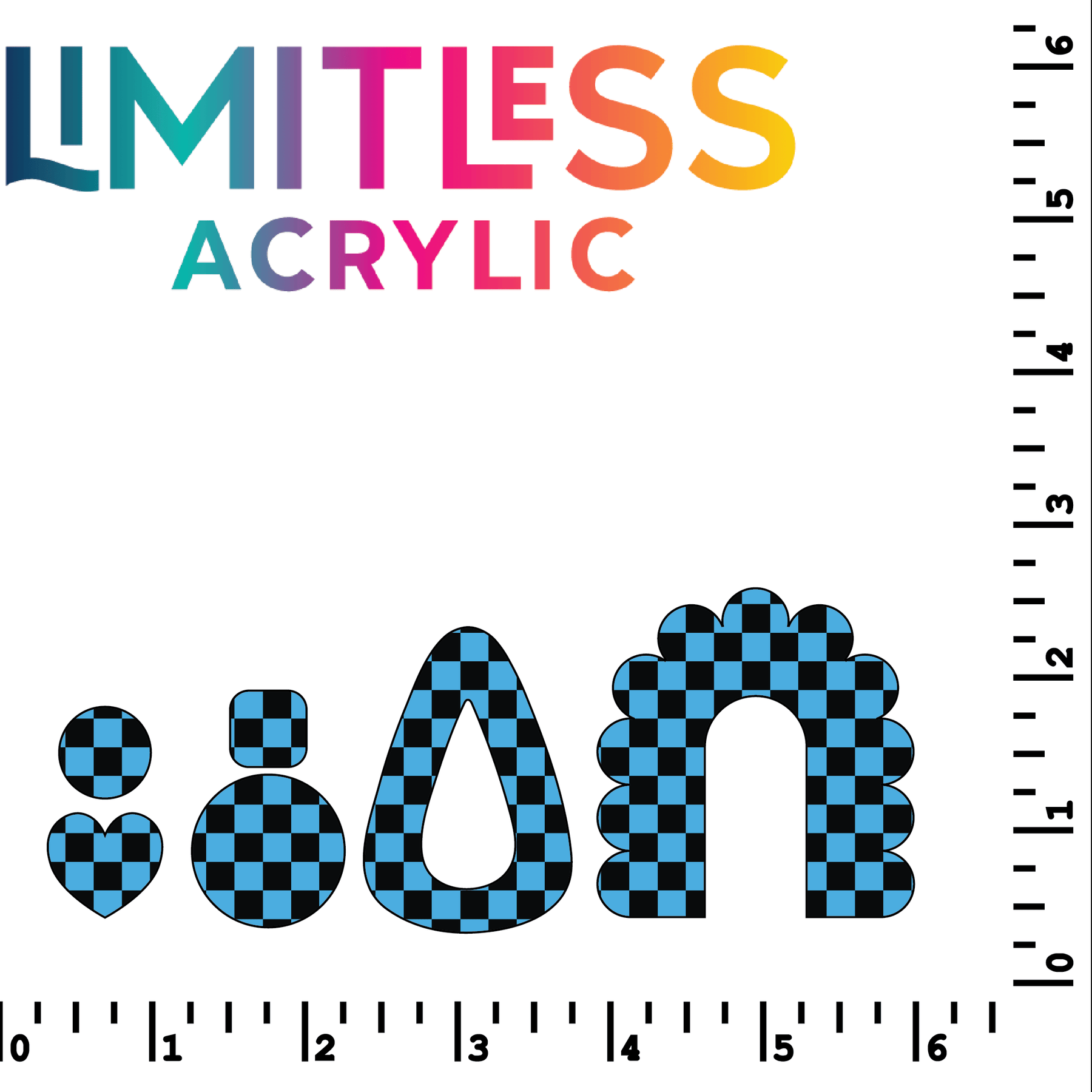 P0217 | Carolina Blue & Black Checkered Pattern Acrylic Sheets – Custom ...