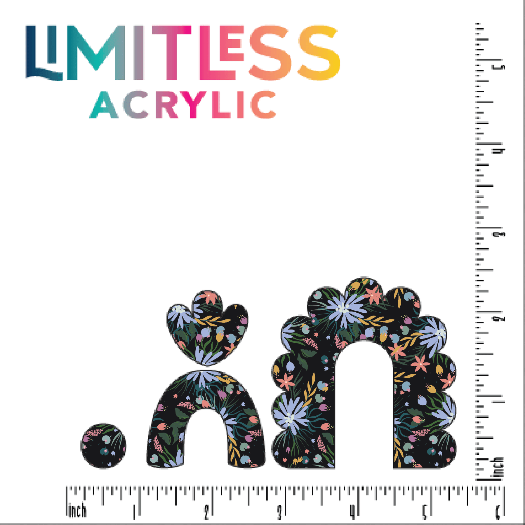 Dark Floral Bloom Blue Pattern Acrylic Sheet – Custom Made Better