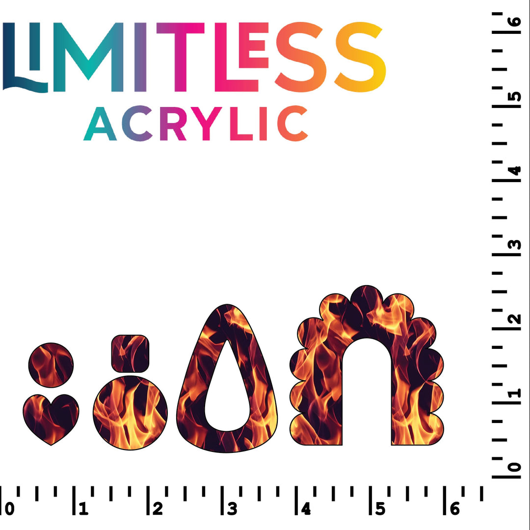 Fire Flames Pattern Acrylic Sheets – Custom Made Better
