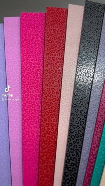 Itty Bitty Glossy Leopard Monochromagic Pattern Acrylic Sheet Custom
