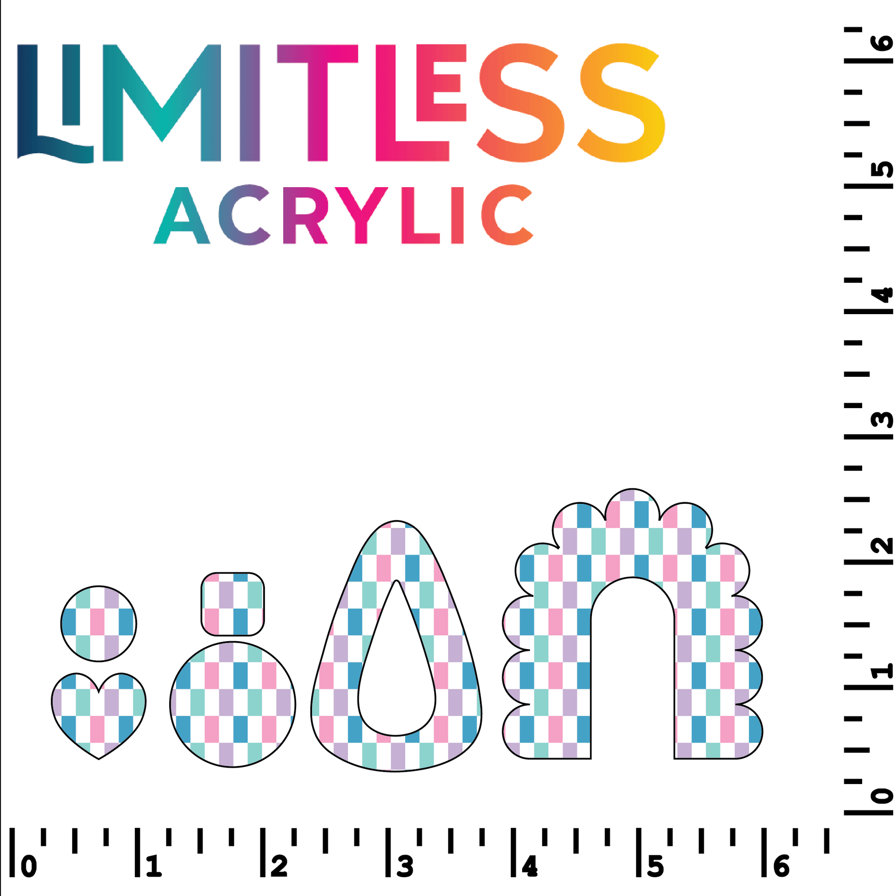 Pastel Checkerboard Pattern Acrylic Sheets – Custom Made Better