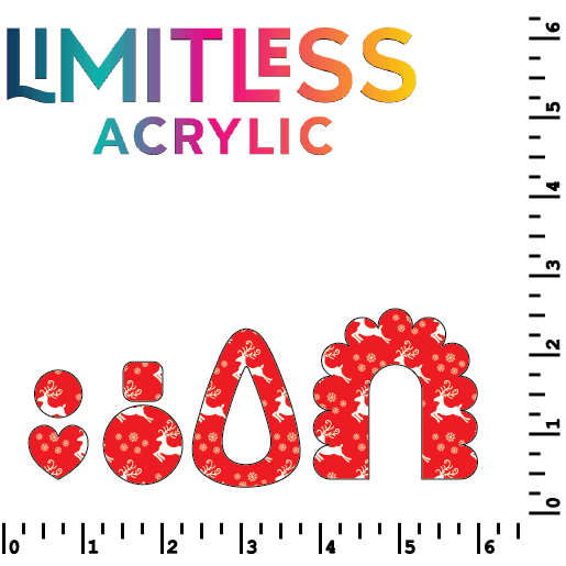 P0797 | Red Reindeer Pattern Acrylic Sheets – Custom Made Better
