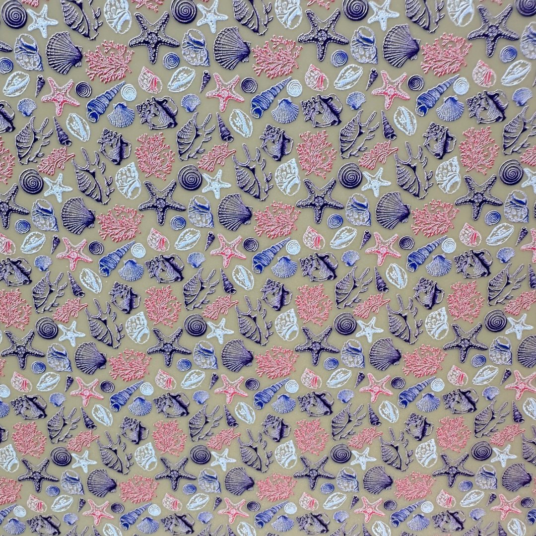 1/8" Seashells on Matte Sand Pattern Acrylic Sheet CMB PRESTIGE PATTER ...