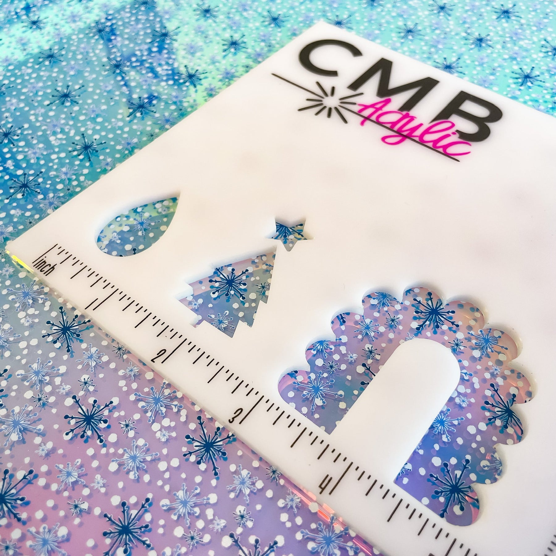 Blue Snowflakes Pattern Acrylic Sheet – Custom Made Better