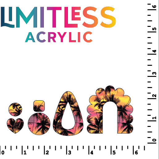 P0679 | Tropical Sunset Pattern Acrylic Sheets – Custom Made Better